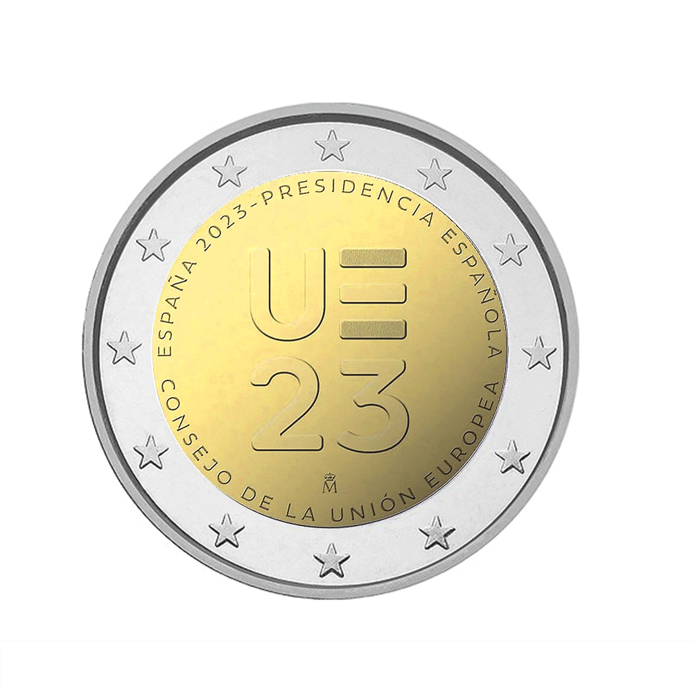 Espagne 2023 - 2 Euro Commémorative - Présidence Espagnole du Conseil ...