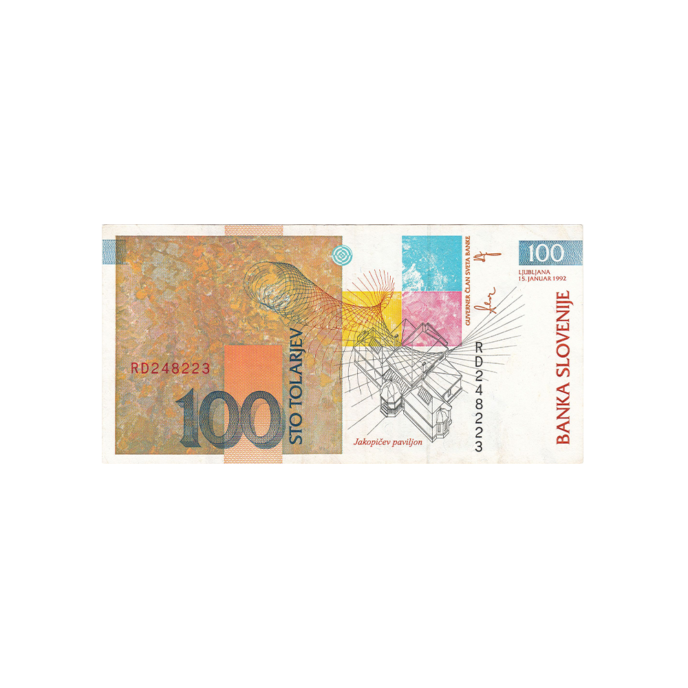 Slovénie - Billet de 100 Tolar - 1992 - 2003 | pieces-et-monnaies.com
